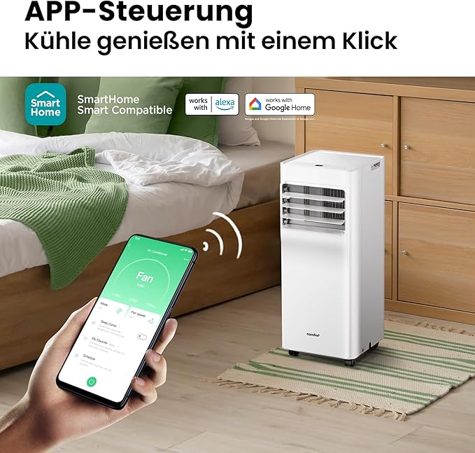 Comfee Breezy Cool Pro 2.0 mobile Klimaanlage 7000 BTU 2,0 kW 3-in-1 ...